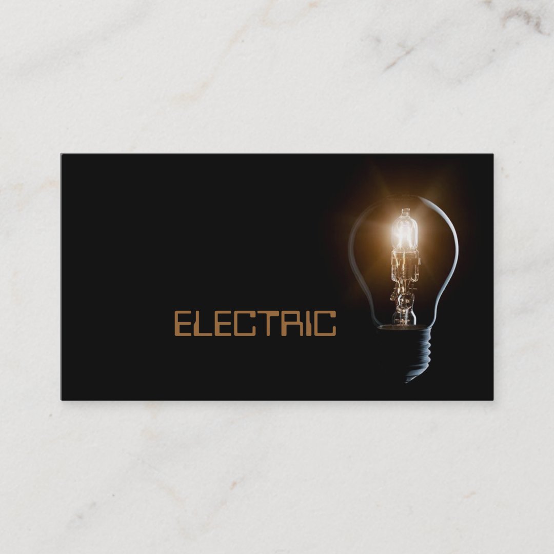 Electric, Electrician Business Card | Zazzle