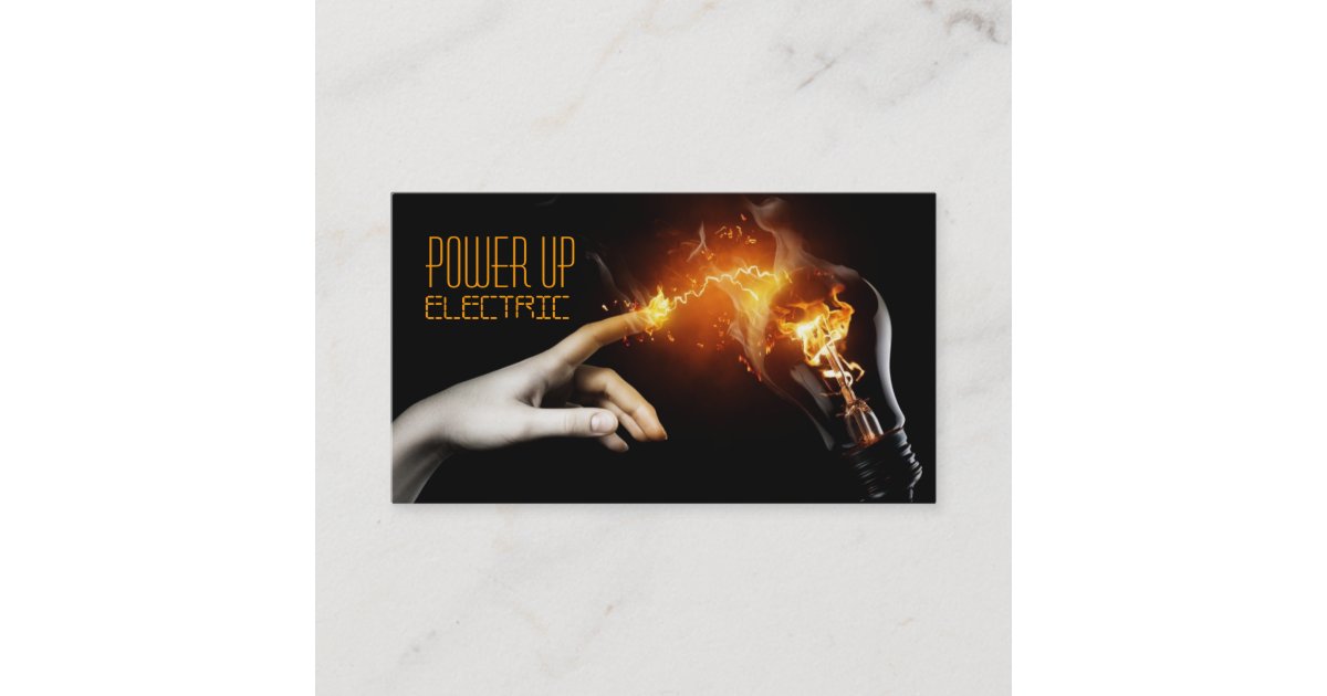 Electric, Electrician, Electricity Business Card | Zazzle