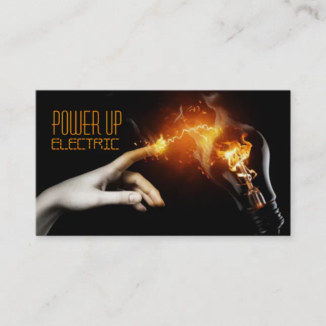 Electric, Electrician, Electricity Business Card | Zazzle