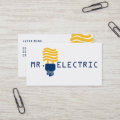 Electric Electrician Electricity Business Card | Zazzle