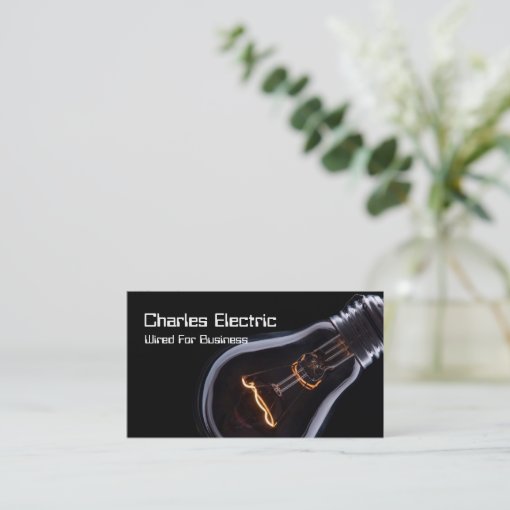 Electric Electrician Electricity Business Card | Zazzle