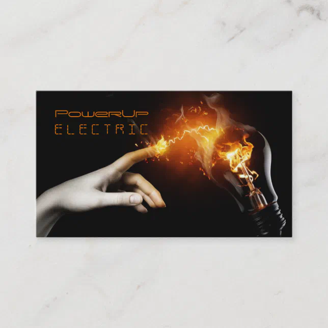 Electric, Electrician, Electricity Business Card | Zazzle