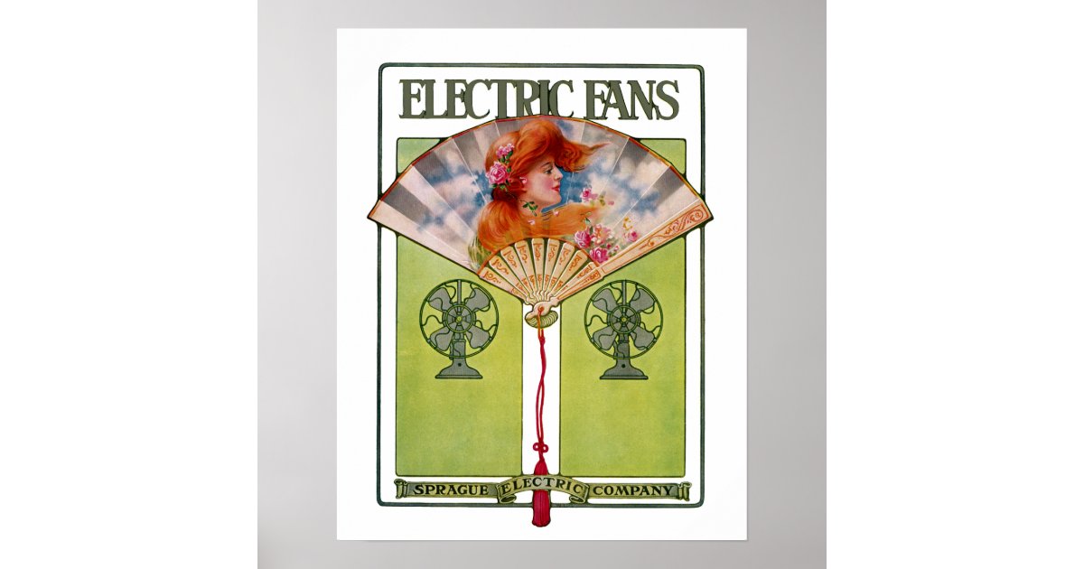 Electric Fan Ad Poster | Zazzle