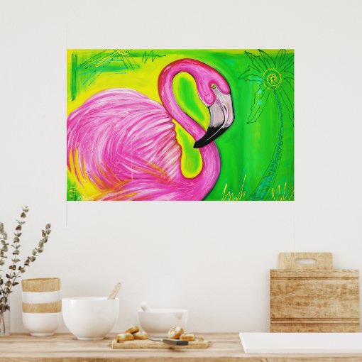 Electric Flamingo Poster | Zazzle