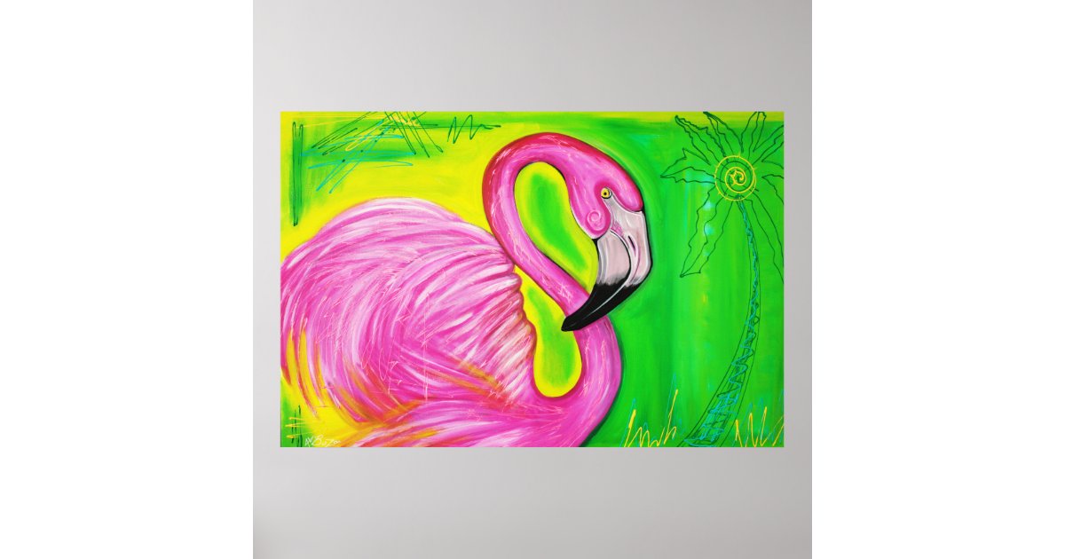 Electric Flamingo Poster | Zazzle