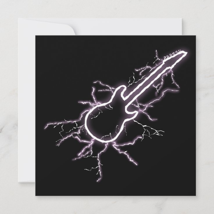 Electric Guitar Invitation | Zazzle