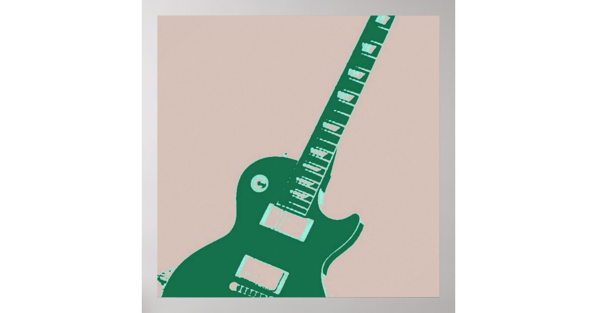 Electric Guitar Pop Art Poster | Zazzle