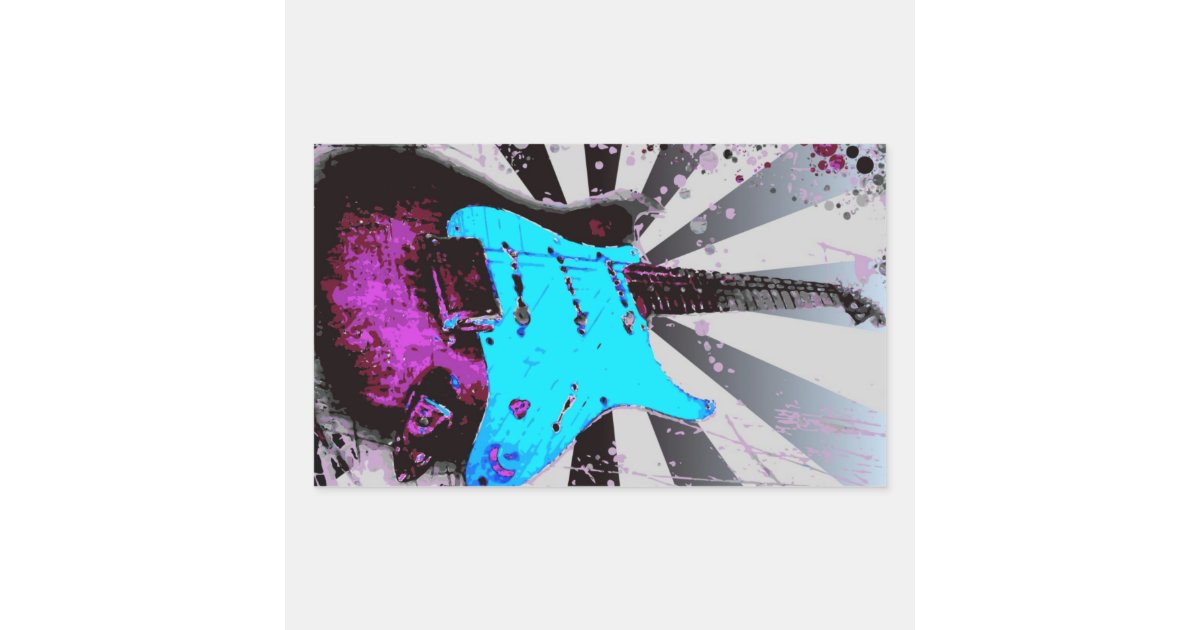 Electric Guitar Stickers | Zazzle