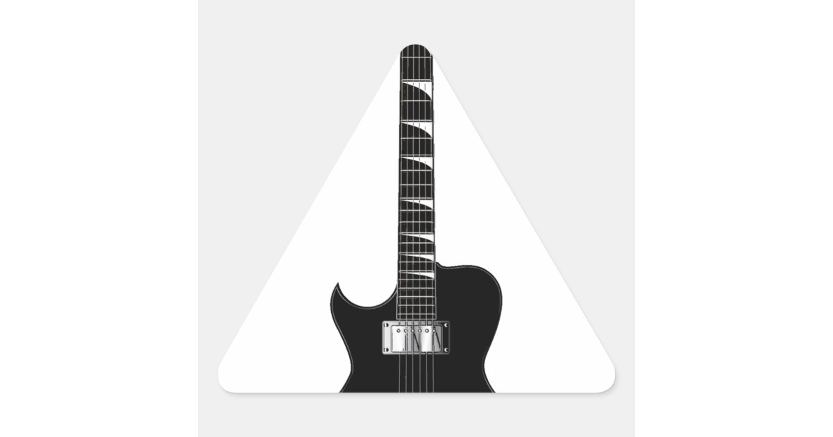 Electric Guitar Triangle Sticker | Zazzle