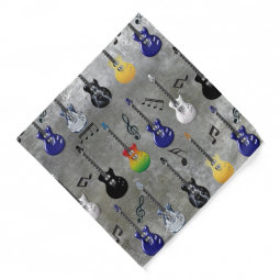 Electric Guitars And Music Notes Bandana | Zazzle