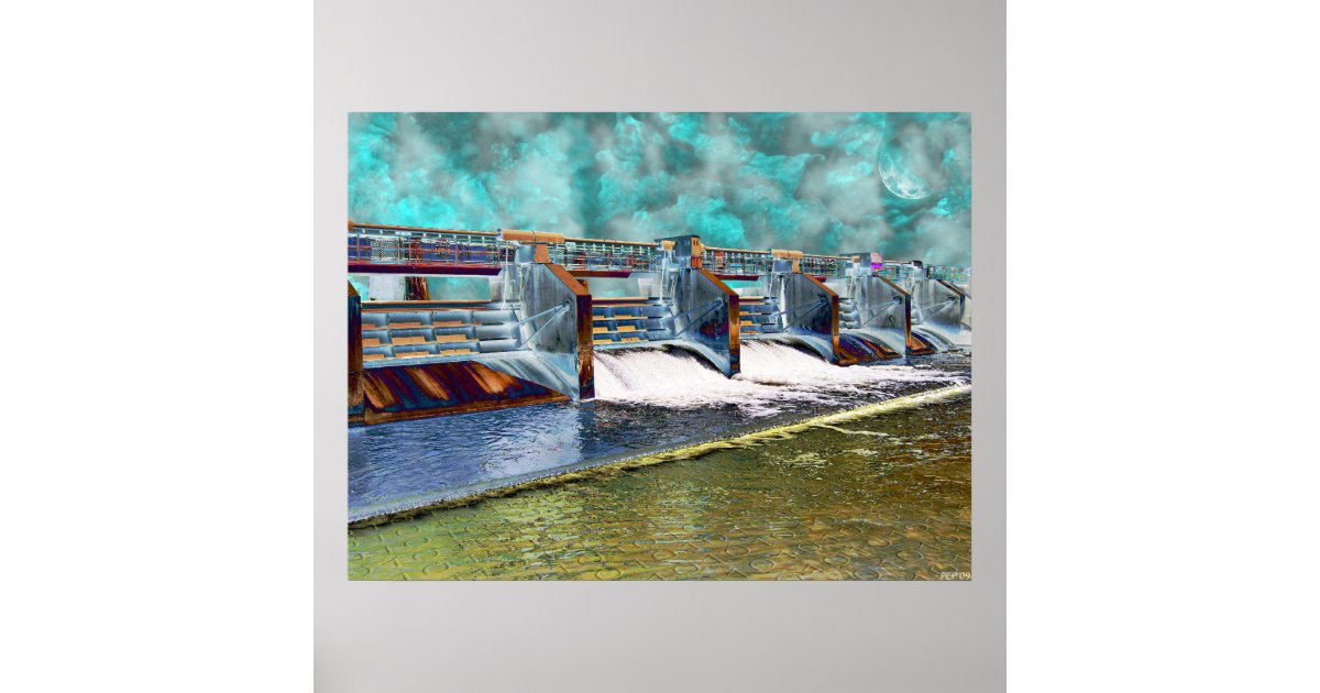 Electric Light Waterway Poster | Zazzle