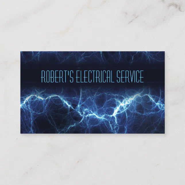 Electric Lightning Electrician Business Card | Zazzle