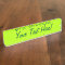 Electric Lime Green Color Decor Ready to Customize Name Plate | Zazzle