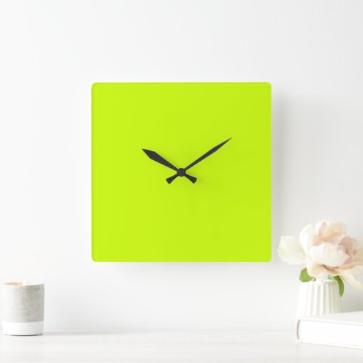 Electric Lime Green Wall Clock | Zazzle