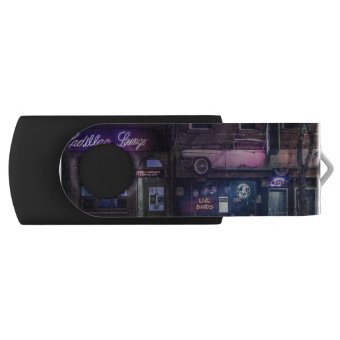 Electric Lounge Series, Cadillac Neon Flash Drive | Zazzle