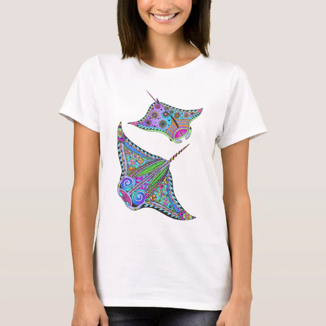 Electric Manta Rays Women's T-Shirt | Zazzle
