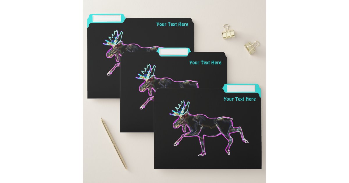 Electric Moose File Folder | Zazzle