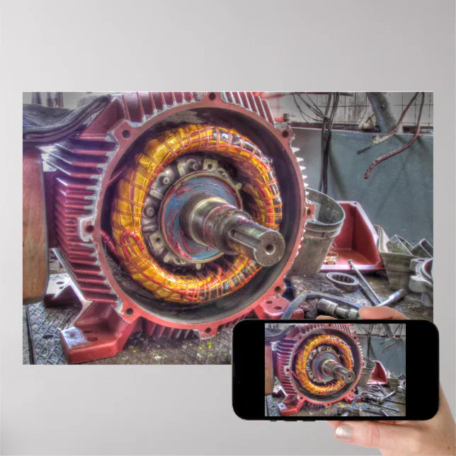 Electric Motor Breakdown. Poster | Zazzle