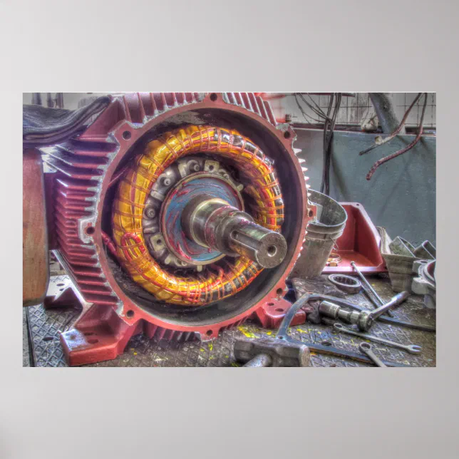 Electric Motor Breakdown. Poster | Zazzle