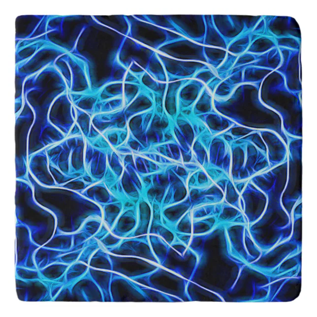 Electric Neon Blue Tesla Coil Lightning Trivet | Zazzle