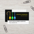 Electric Power Plugs Electrical Works Business Card | Zazzle
