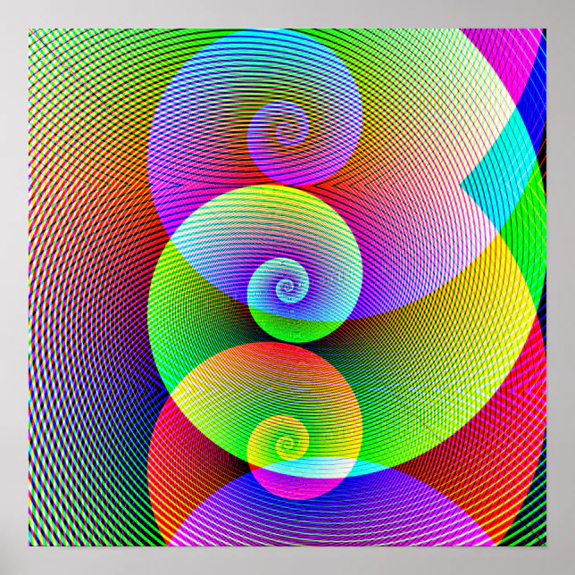 Electric rainbow poster | Zazzle
