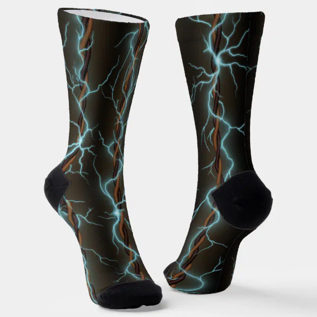 Electric Shock Industrial Grunge Frayed Wiring Socks | Zazzle
