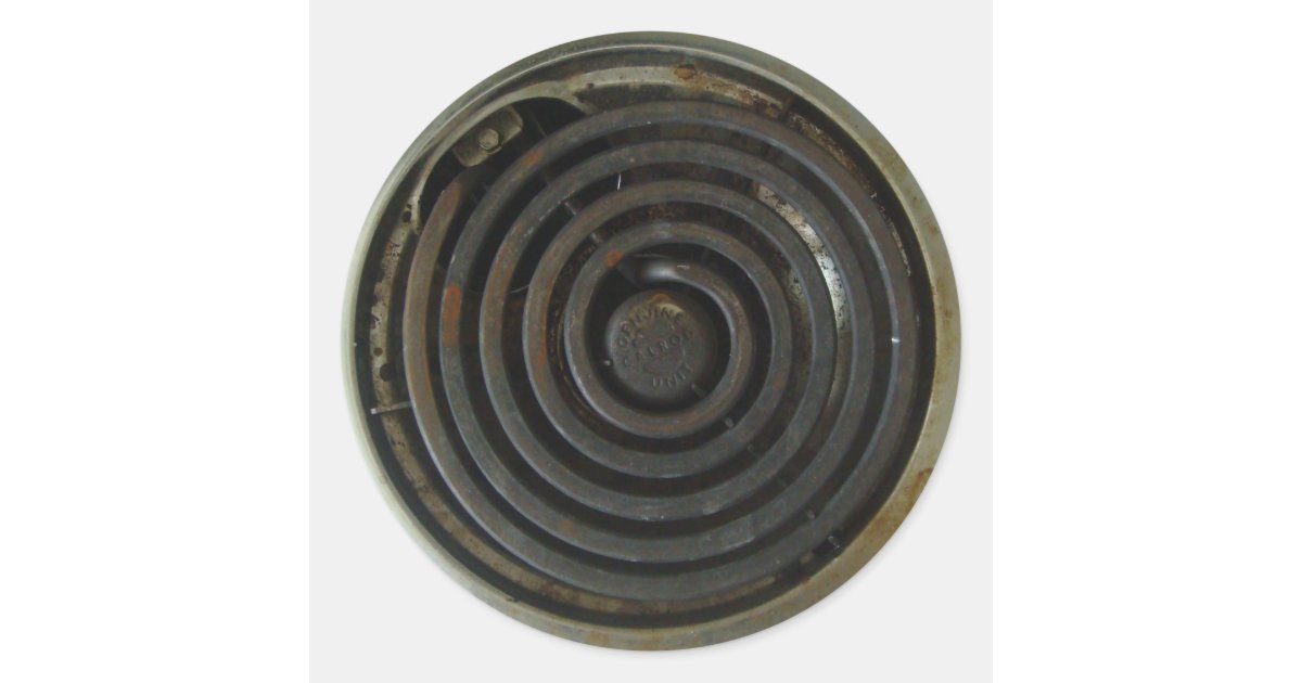 Electric Stove Burner Classic Round Sticker | Zazzle