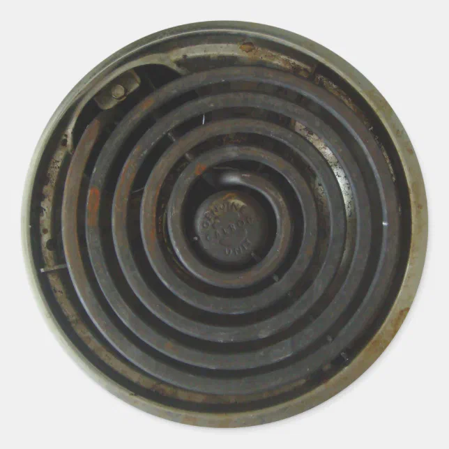 Electric Stove Burner Classic Round Sticker | Zazzle