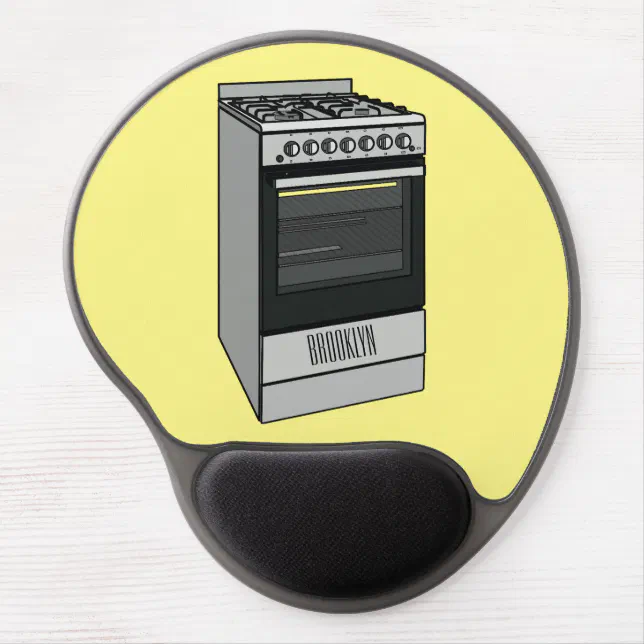 Electric Stove Cartoon Illustration Gel Mouse Pad Zazzle
