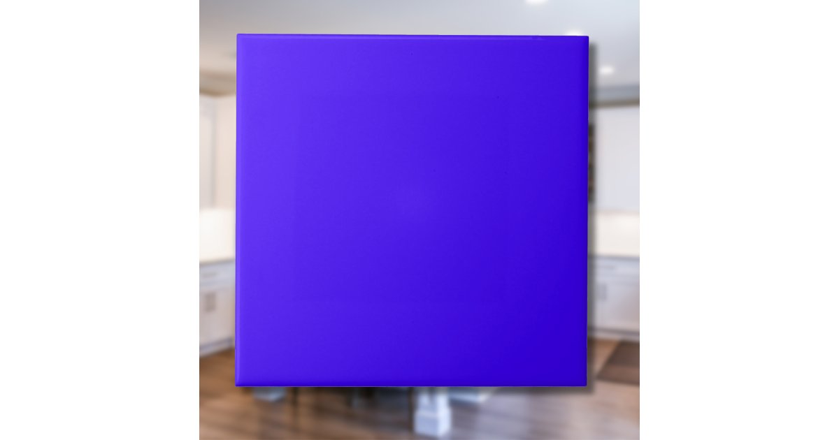Electric Ultramarine Solid Color | Classic Elegant Ceramic Tile | Zazzle