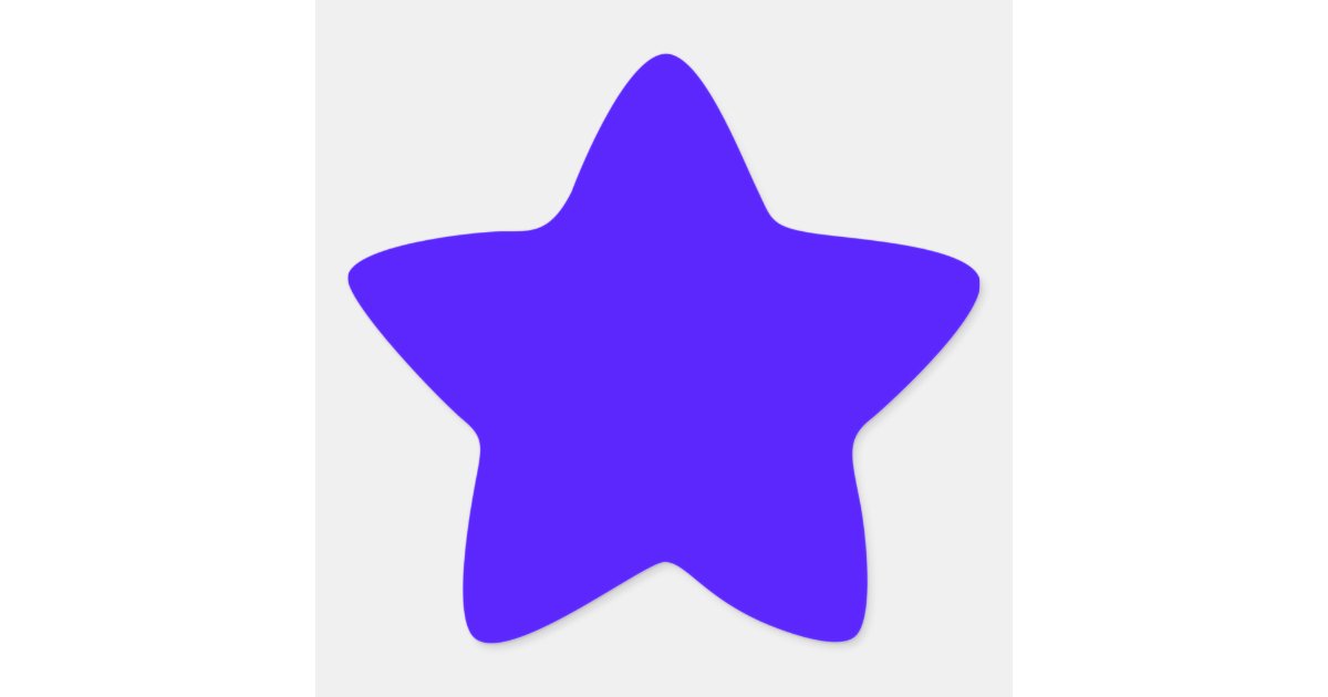 Electric Ultramarine Star Sticker | Zazzle