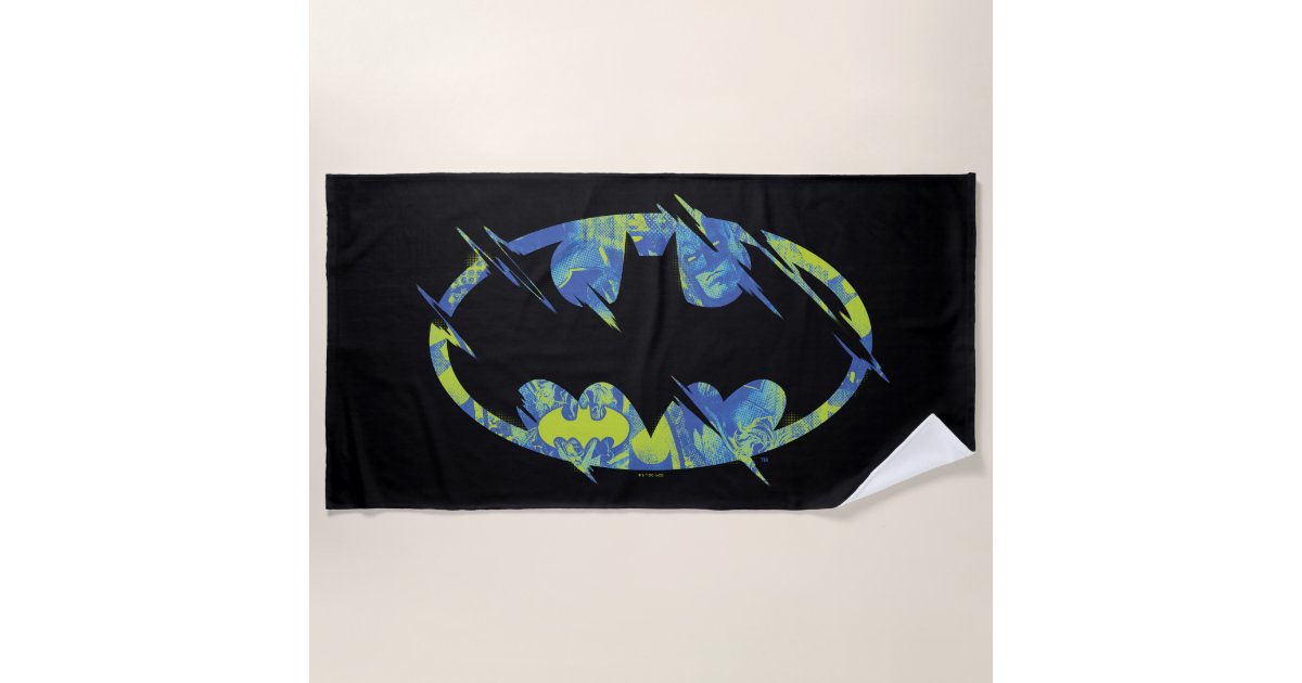 Electric Up Batman Symbol Beach Towel | Zazzle