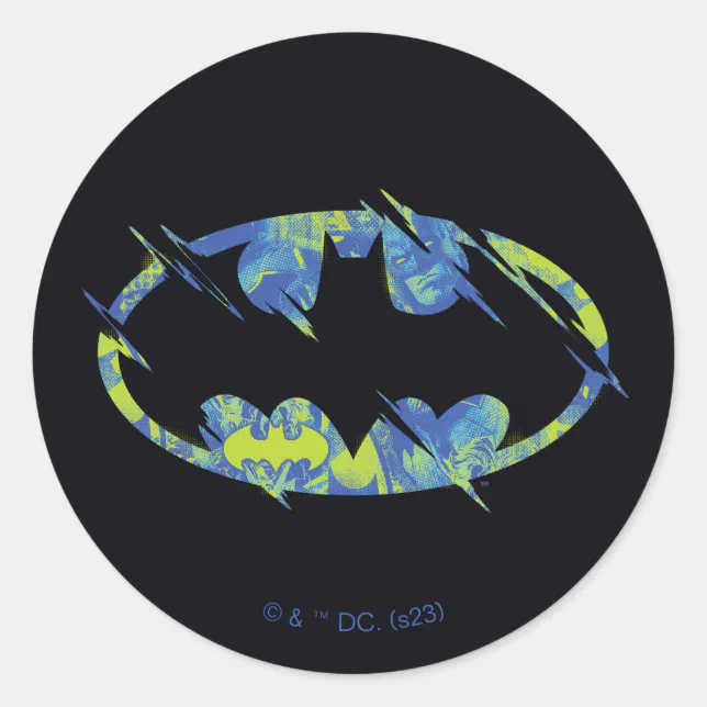 Electric Up Batman Symbol Classic Round Sticker | Zazzle
