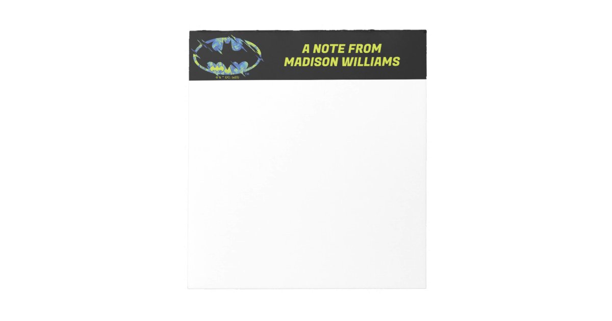 Electric Up Batman Symbol Notepad | Zazzle