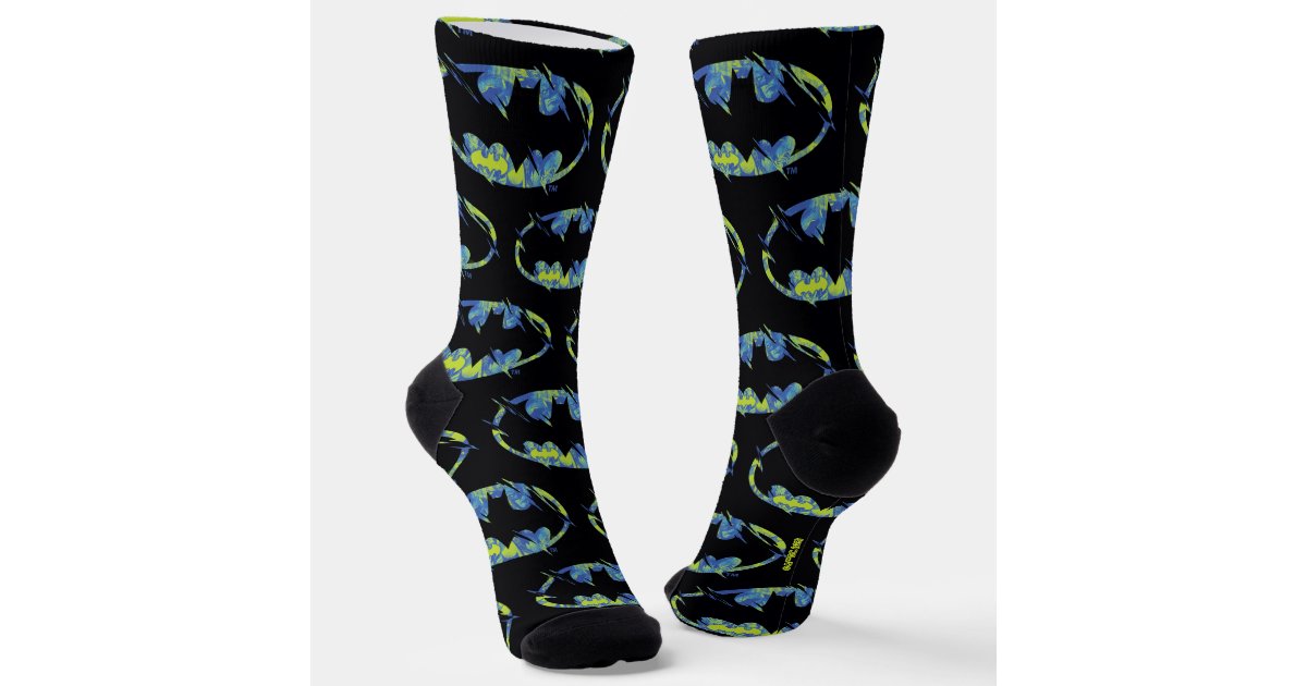 Electric Up Batman Symbol Socks | Zazzle