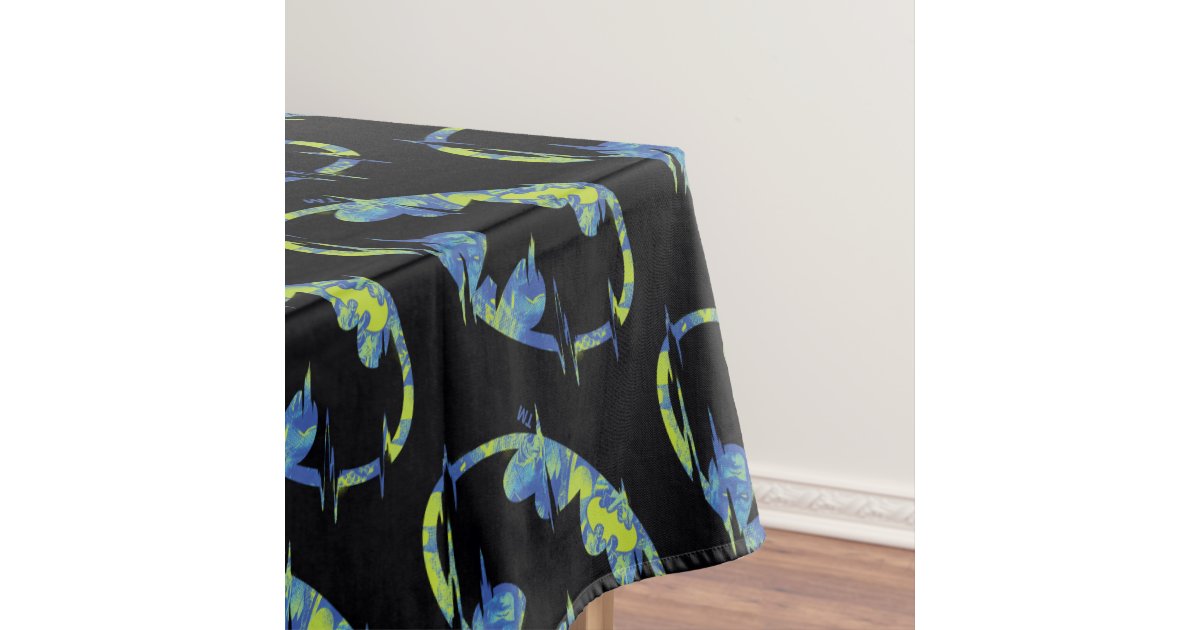 Electric Up Batman Symbol Tablecloth | Zazzle