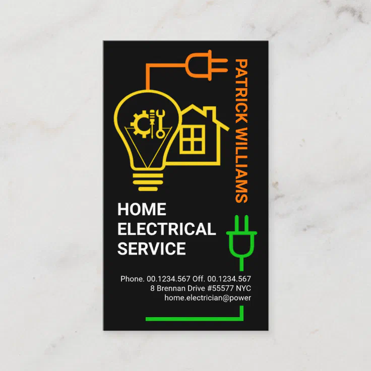 Electric Wiring Circuit Board Electrician Business Card | Zazzle