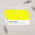 Electric Yellow | "Bright and Energetic" Business Card | Zazzle