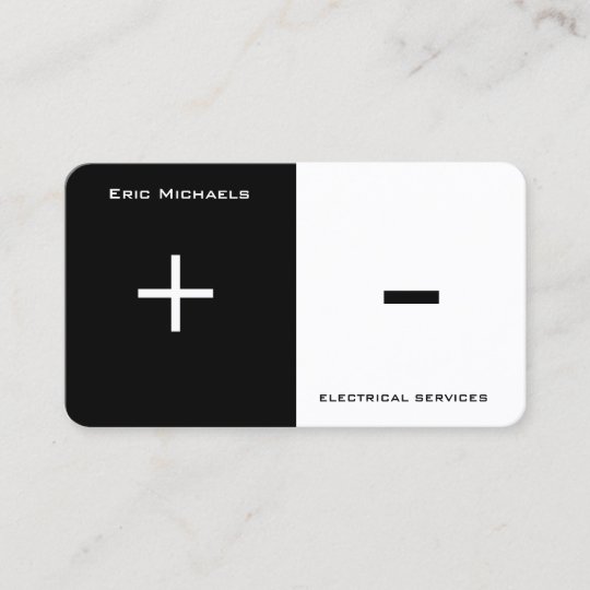 Electrical art two side split business card | Zazzle.com