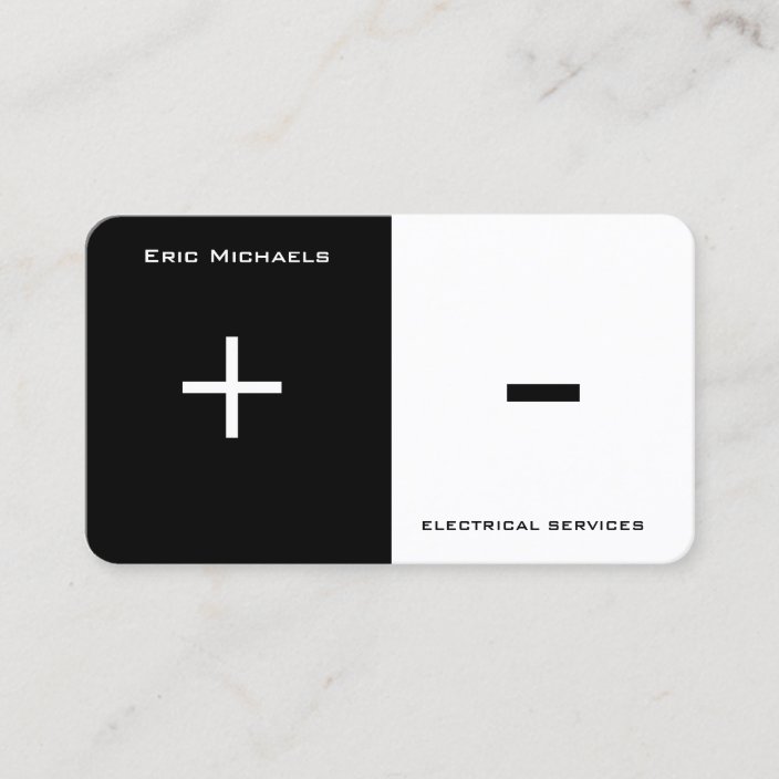 Electrical art two side split business card | Zazzle.com