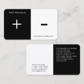 Electrical art two side split business card | Zazzle