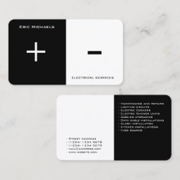 Electrical art two side split business card | Zazzle