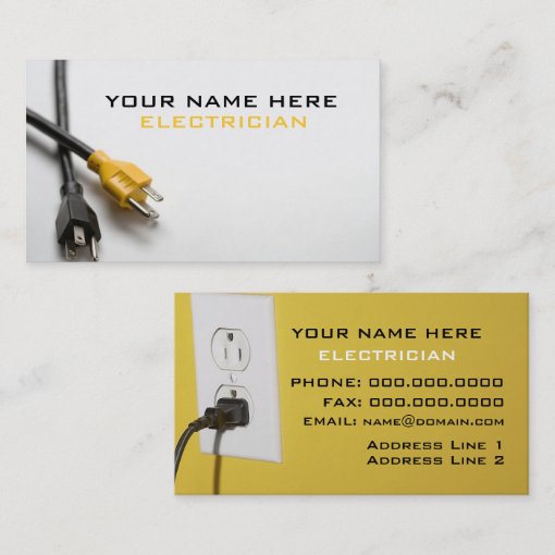 Electrical Business Card | Zazzle