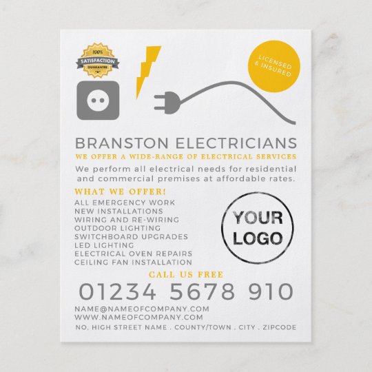 Electrical Cable, Electrician Advertising Flyer | Zazzle.com
