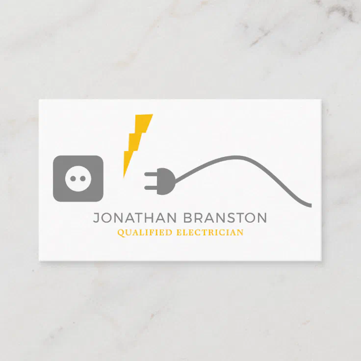 Electrical Cable, Electrician Business Card | Zazzle