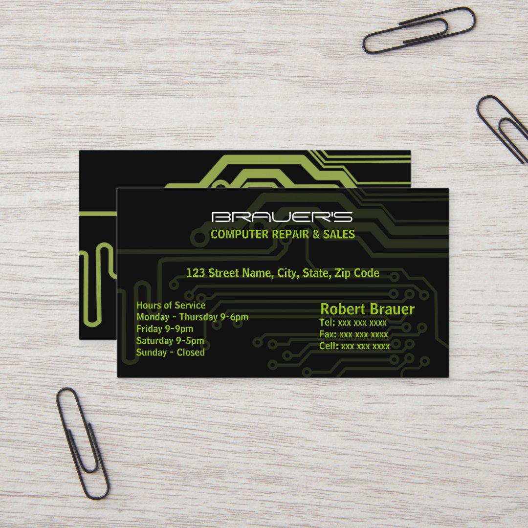 Electrical Circuit Board Business Card | Zazzle