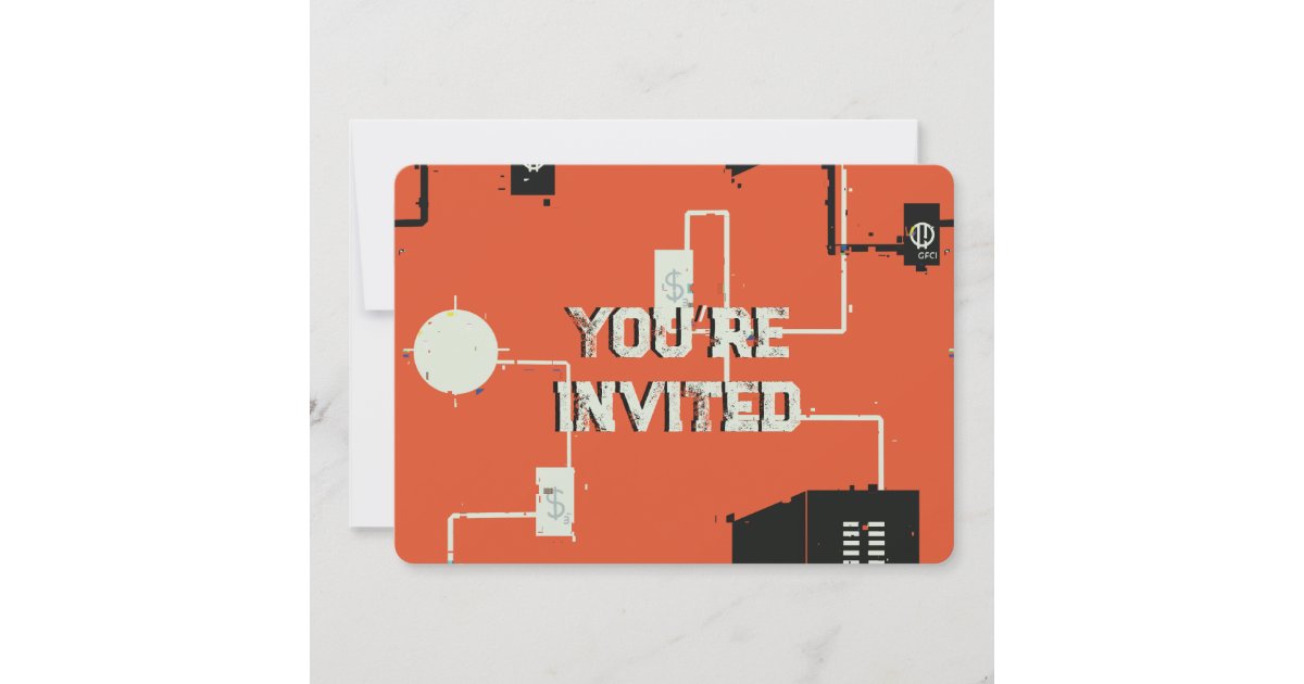 Electrical Construction Invitation | Zazzle