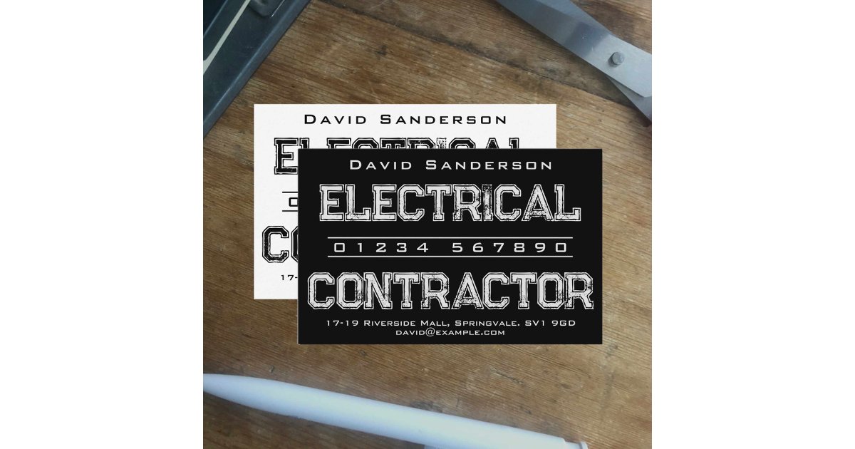 Electrical Contractor Business Card | Zazzle