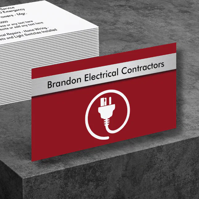 Electrical Contractor Business Cards | Zazzle